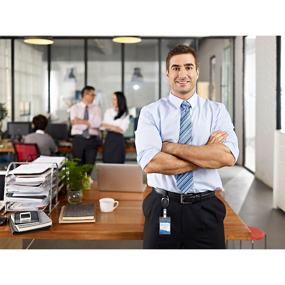 Selizo 10pcs Retractable Badge Holders Retractable ID Badge Clips Badge Reels Retractable with Carabiner Reel Clip