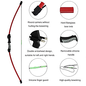 AUVIM 45" Bow and Arrow Set for Youth Kids Junior Beginner Bow Gift Outdoor Archery Set 18 Lb for Teen Outdoor Sports
