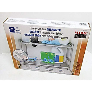 Seville Classics Costco Storage Organizer, 15x12x2.5, Nickel