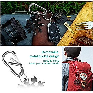 18-in-1 Snowflake Multi-Tool, Easy N Genius,Snowflake Screwdriver,Bottle Opener, powerful Multi-Tool,Chrismas and New Year's Gift,2 pcs(Black & Silver)