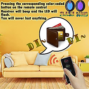 Key Finder Locator, eirix RF Item Tracker with Super-Long Working Range, Wireless Key Tracker with LED Flashlight for Finder Lost Car Keys Pets Dogs Cats