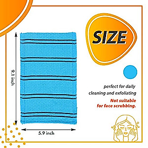 Korean Asian Exfoliating Cloth Mitt - Large Viscos Italy Bath Towel, Body Scrubbing Scrub Washcloth, 5 pcs