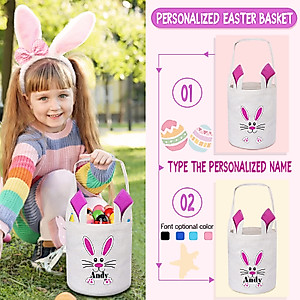 Personalized Easter Baskets for Girls Boys, Jocidea Custom Easter Baskets for Kids Personalized Easter Basket Easter Gifts Easter Basket Stuffers for Kids Easter Basket Toys — Blue