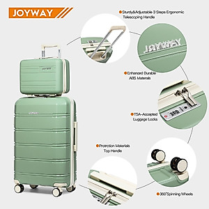 Joyway Luggage 5 Piece Sets， Lightweight Rolling Hardside Travel Luggage with TSA Lock，Luggage Set Clearance，Suitcase with Spinner Wheels for Women