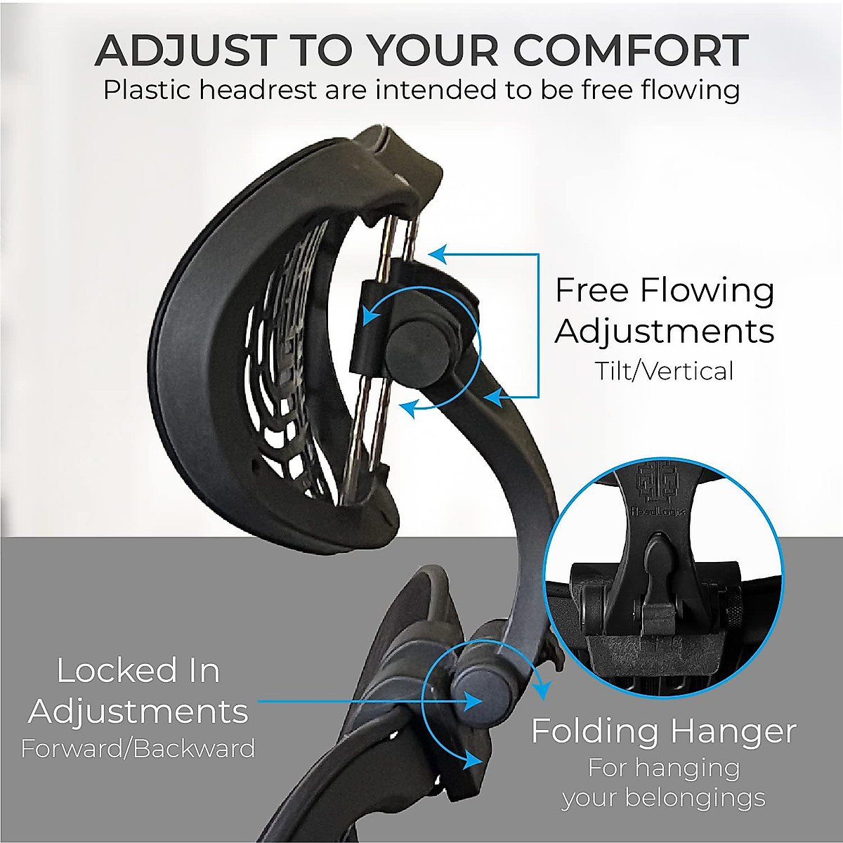 Mirra 2 Chair Headrest (Graphite Frame - Headrest w/Graphite Plastic Insert)