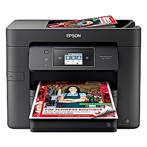 Epson WorkForce Pro WF-3730 All-in-One Wireless Color Printer with Copier, Scanner, Fax and Wi-Fi Direct,Black,10-1/2 x 7-1/2 x 6-1/2 in