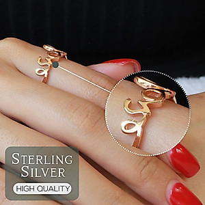 CloseoutWarehouse Rose Gold-Tone Plated Sterling Silver Love in Script Ring Size 11