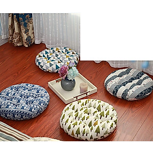 DadaA Cotton Chair Pads,Soft Seat Cushions Thicken Seat Pads Cushion Pillow for Office,Home or Car Sitting,Set of 2 (A)