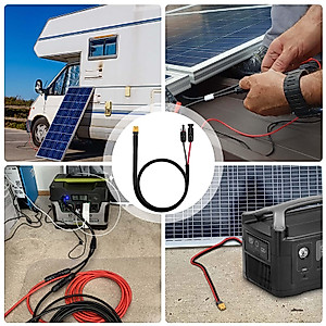 iGreely 3ft Solar Panel to XT60 Adapter Cable for Solar Panel RV Portable Power Station Battery Solar Generator 12AWG