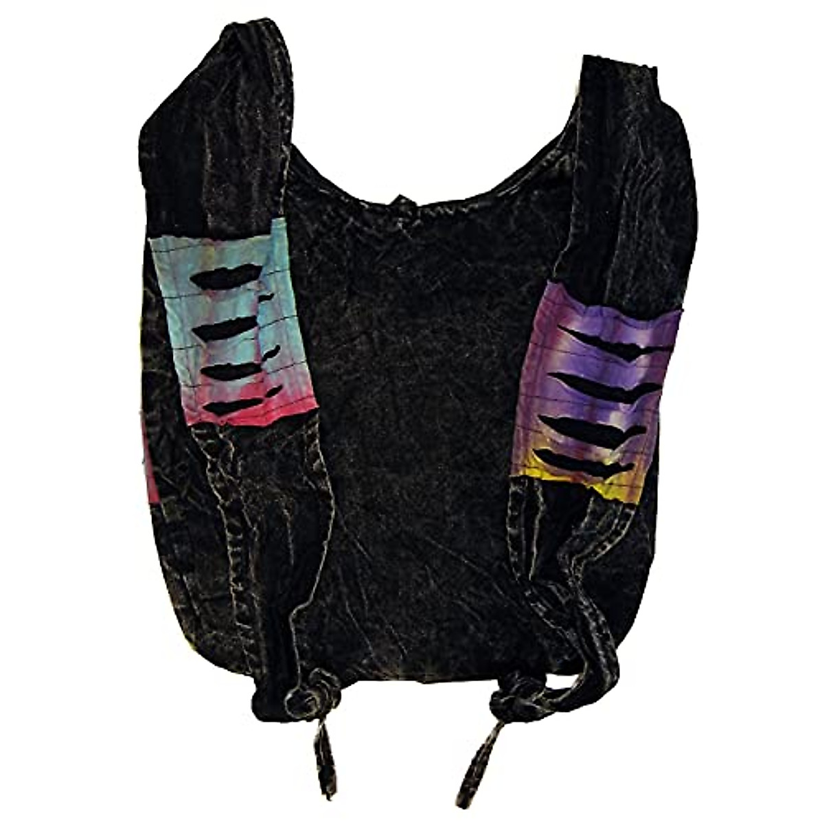 Original Collections Bohemian Embroidered Ripped Razor Cut Crossbody Hippie Purse Handbag AND Backpack Multicolor