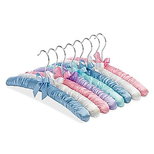 Whitmor Satin Pastel-Set of 8 Padded Hanger, 8 Count