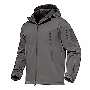 MAGCOMSEN Mens Jacket Winter Coats for Men Waterproof Jacket Fleece Snowboarding Jacket Casual Outdoor Soft Shell Jackets Rain Jacket Tactical Jacket