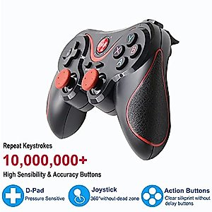Megadream Android Gamepad Controller, Wireless Key Mapping Gamepad Joystick Perfect for Call of Duty & PUBG Mobile & More, Compatible for Samsung Galaxy HTC LG Other Phone, Not for iOS