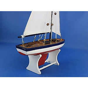 Hampton Nautical It Floats 12" American Floating Sailboat Hampton Nautical Model Ship, Fully Assembled (Not a Kit)