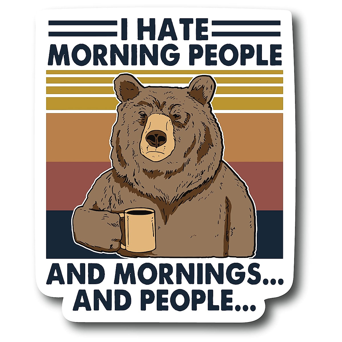 I Hate Morning People and Mornings and People 5 Inch Funny Refrigerator Magnets Dishwasher PM582