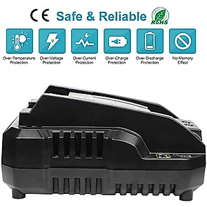 DC18RC 18V Battery Replacement Charger Compatible with Makita 14.4V-18V LXT Battery Lithium-Ion BL1815 BL1830 BL1840 BL1845 BL1850 BL1430 BL1440 BL1450 BL1860