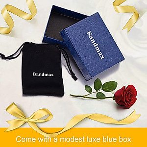 Bandmax Women Cuff Stacking Band Rings 18K Gold Plated Wide Big Plain Dome Ring Sets Stackable for Men Flat Wide Cuff Ring Fancy Wedding Rings 5/10/17MM