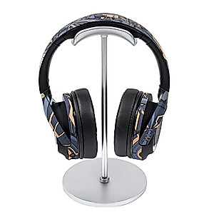 Funly mee Headphone Stand Holder, Headset Stand,Earphone Stand with Aluminum Supporting Bar and Base for All Headphone Sizes - Sliver