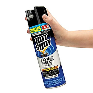 Hot Shot Flying Insect Killer3 Aerosol, Clean Fresh Scent, 18.75 oz