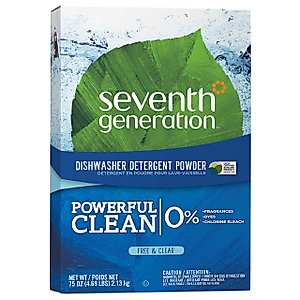 Seventh Generation Dishwasher Detergent Powder for sparkling dishes Free & Clear Dishwasher powder 75 oz