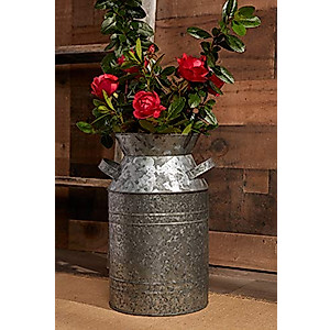 DII Galvanized Metal Decor, Rustic Farmhouse, Milk Can, Silver