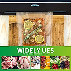 VEBUG Vacuum Sealer Bags, 3 Pack 8’’x16’Vacuum Sealer Bags Rolls, Seal a Meal, Commercial Grade, BPA-Free, Food Vac Bags for Storage, Meal Prep or Sous Vide