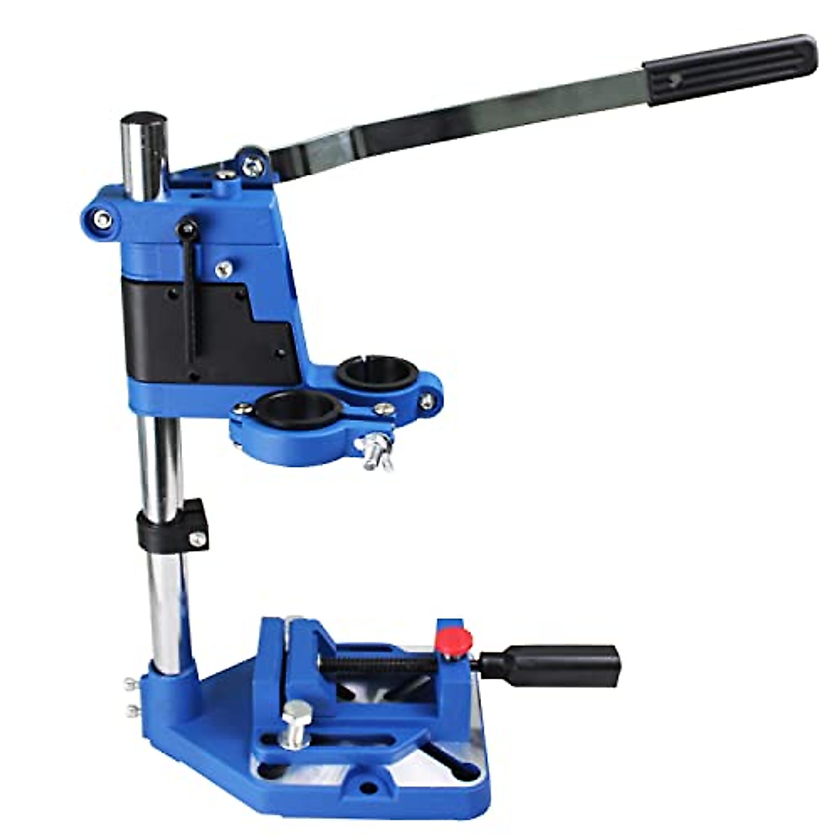 TEXALAN Drill Press Rotary Tool Workstation Stand with Wrench- 220-01- Mini Portable Drill Press- Tool Holder- 2 inch Drill Depth- Ideal for Drilling Perpendicular and Angled Holes- Table Top Drill