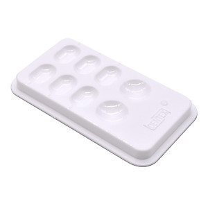 Angzhili 1 Piece Dental Palette with Cover,8 Slot Dental Resin Palette,Resin Shading Box for Mixing Resin Placement,Dental Lab Equipment