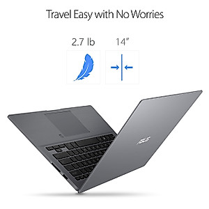 ASUSPRO P5440 Thin & Light Business Laptop, 14” Wideview FHD, Intel Core i5-8265U, 8GB RAM, 512GB PCIe SSD, Fingerprint, Backlit KB, Windows 10 Pro, 10hrs Battery Life, P5440FA-XB54