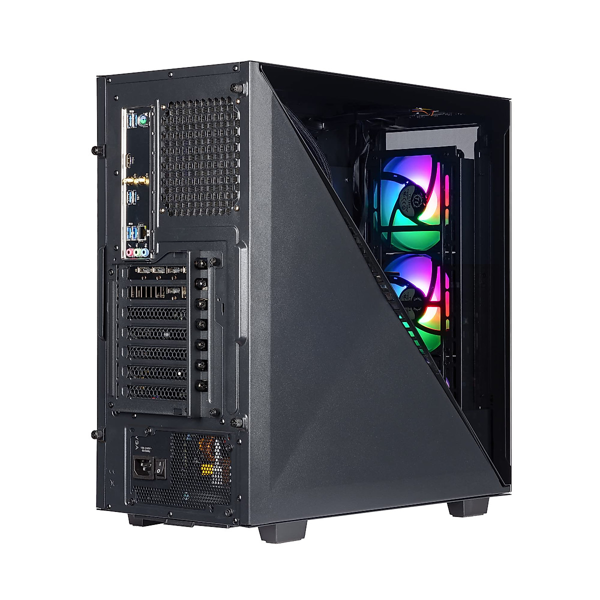 Velztorm Black Gladio CTO Gaming PC (Liquid Cooled AMD Ryzen 9 5900X, 32GB DDR4, 1TB PCIe SSD + 2TB HDD (3.5), GeForce RTX 3070 8GB, AC WiFi, 750W PSU, RGB Light, Win10H)