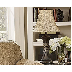 Signature Design by Ashley Mariana Antique Table Lamp, 2 Count, 28.5", Antique Brown