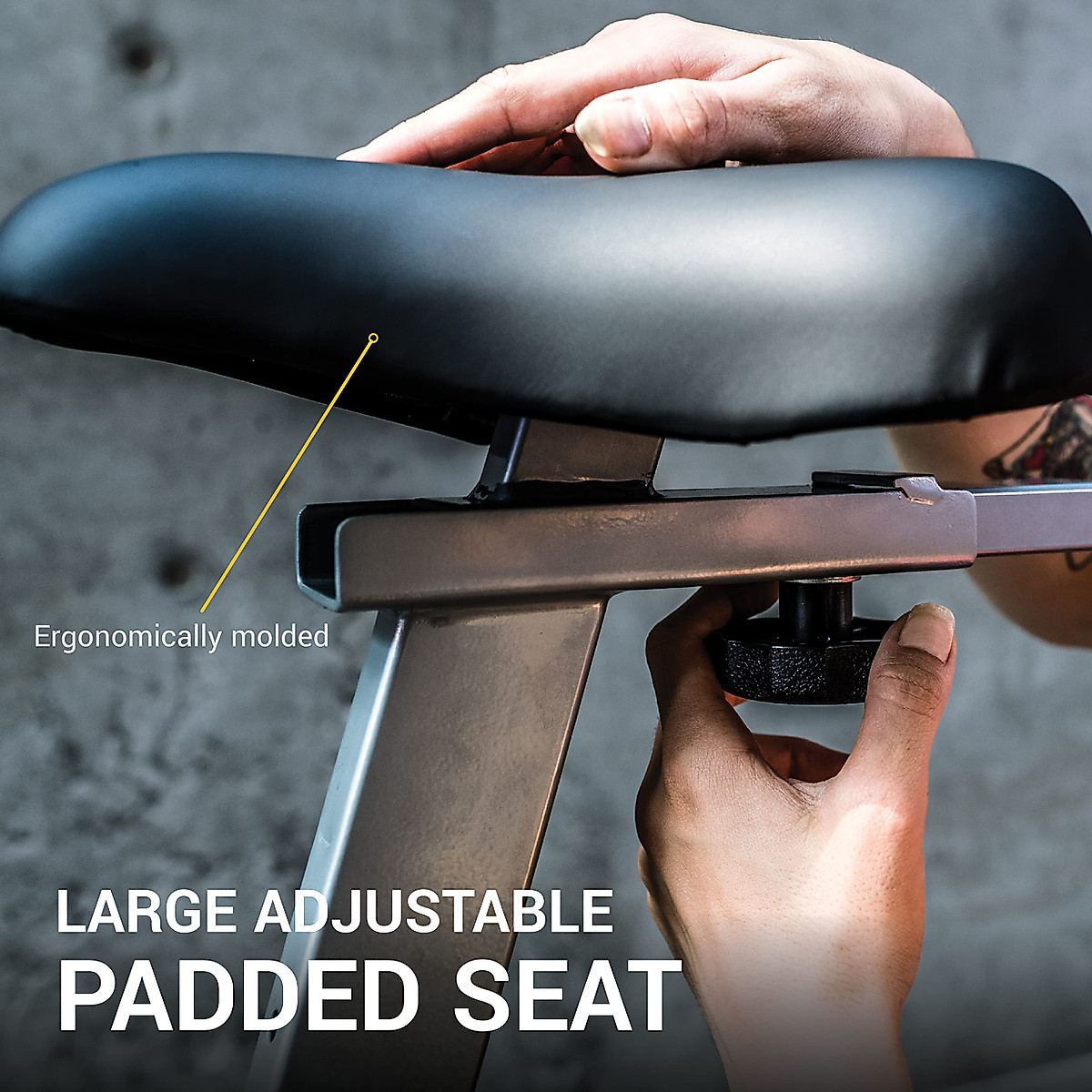 XTERRA Fitness AIR350 Air Bike Ergonomic Design, Comfortable Padded Seat, Heavy Duty Fitness Bike