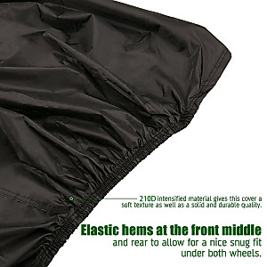EUGO Bike Cover for 2 or 3 Bikes Outdoor Waterproof Bicycle Motorcycle Covers XL XXL Oxford Fabric Rain Sun UV Dust Wind Proof for Mountain Road Electric Bike (Black-210D-XL for 2 Bikes)