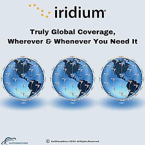 SatPhoneStore Iridium 9575 Extreme Satellite Phone Hiker Package with Solar Charger, Protective Case and Prepaid 200 Minute SIM Card Ready for Easy Online Activation