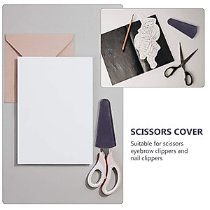 EXCEART 4pcs Sewing Scissors Sheath Leather Scissors Cover Protector Safety Trimming Beauty Tool Protection Cover Collect Bags