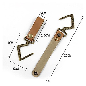 Buer Homie 5 PCS PU Leather Hooks, Multifunctional Leather Hangers, S-Type