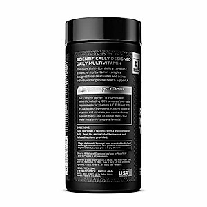 Multivitamin for Men | MuscleTech Platinum Multivitamin | Vitamin C for Immune Support | 18 Vitamins & Minerals | Vitamins A C D E B6 B12 | Daily Workout Supplements | Mens Multivitamins, 90 ct