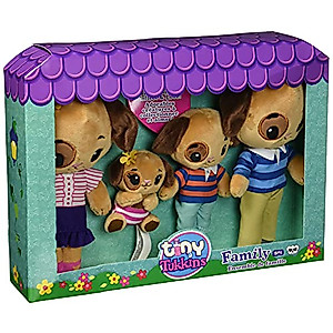 Tiny Tukkins Stuffed Dog Family - 4 Plush Dog Stuffed Animals - Doggy Stuffed Animal Pack Includes Mom, Dad, and 2 Babies - Stuffed Animal Set Made from Kid-Friendly, Non-Toxic Quality Materials