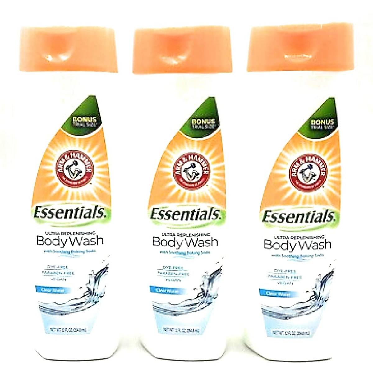 Arm & Hammer Clear Water Ultra Moisturizing Body Wash, Pack of 3s