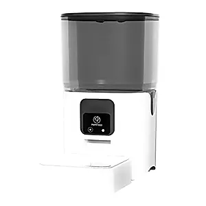 Automatic Cat Feeder, Auto Dog Feeder, WiFi & Bluetooth Operated| Safety Standard, Drop Proof & Shook Proof| 6 Liter Food Capacity with 1-6 Meals Per Day| Leave 10 Second Voice Message for Pet.