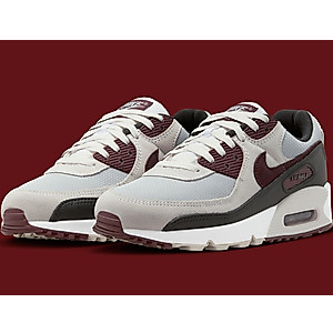 NIKE Men's Air Max 90 Shoes, Grey Black, 12