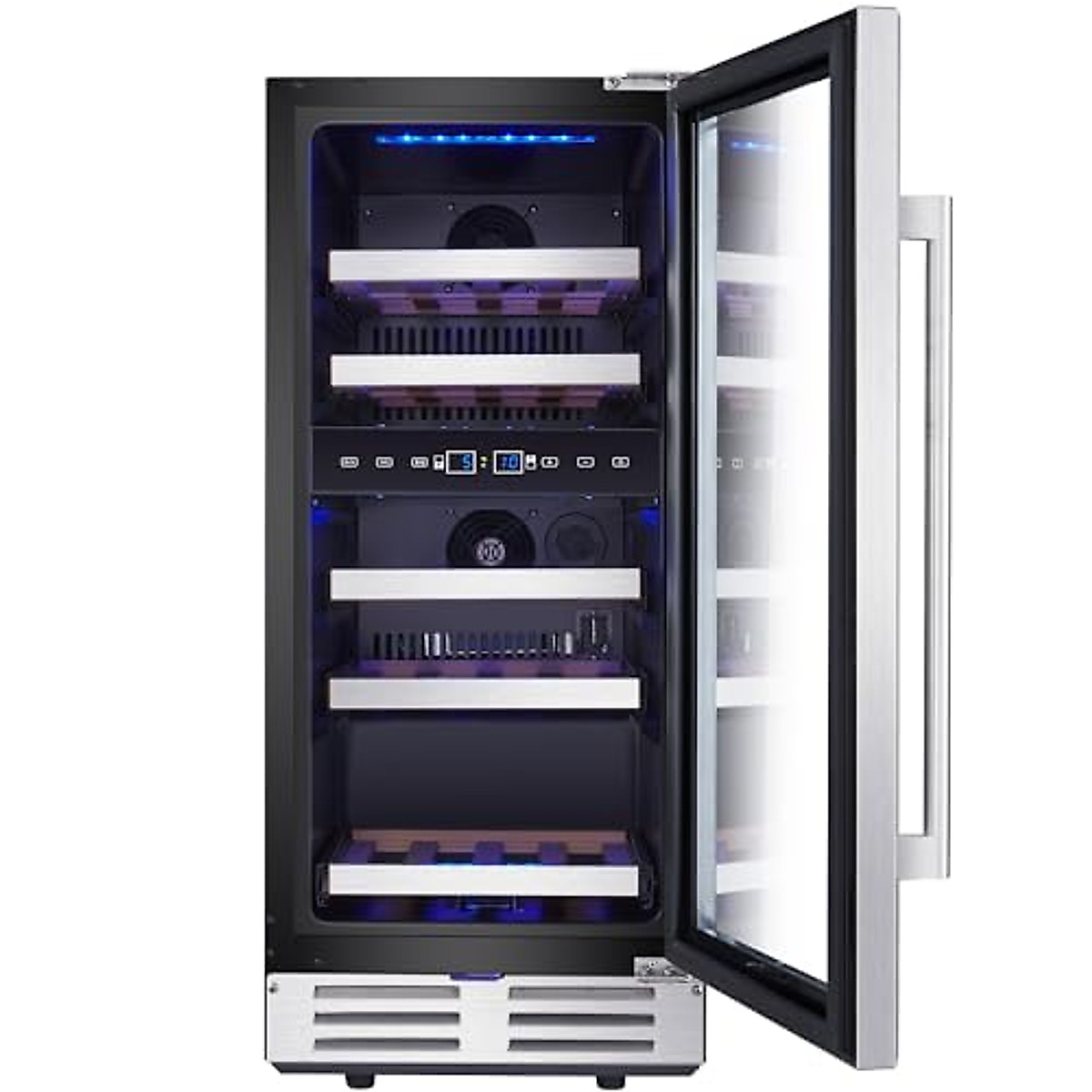 STAIGIS 29 Bottle Compressor Wine Cooler Refrigerator, 15 inch Wine Fridge Freestanding Dual Zone for Home, Kitchen and Bar, Digital Temperature Control