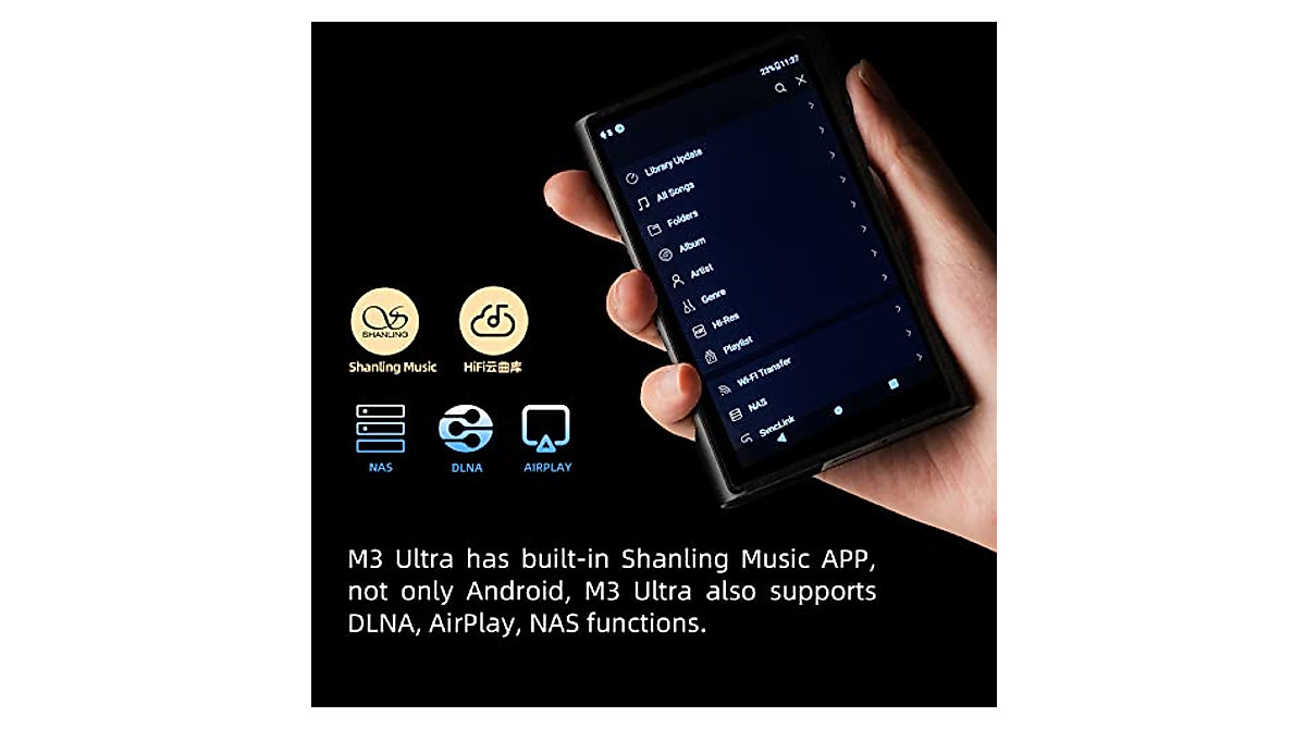 SHANLING M3 Ultra MP3/MP4 Player,Portable Hi-Res Bluetooth Audio Player,4.2inch LCD Touch Screen ...