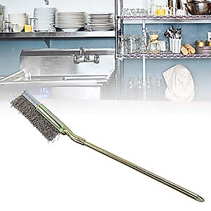 OKJHFD Curved or Straight Head Bonsai Brush Steel Soft Patio Lawn for Garden Cleaning Tool(Straight)(Straight)