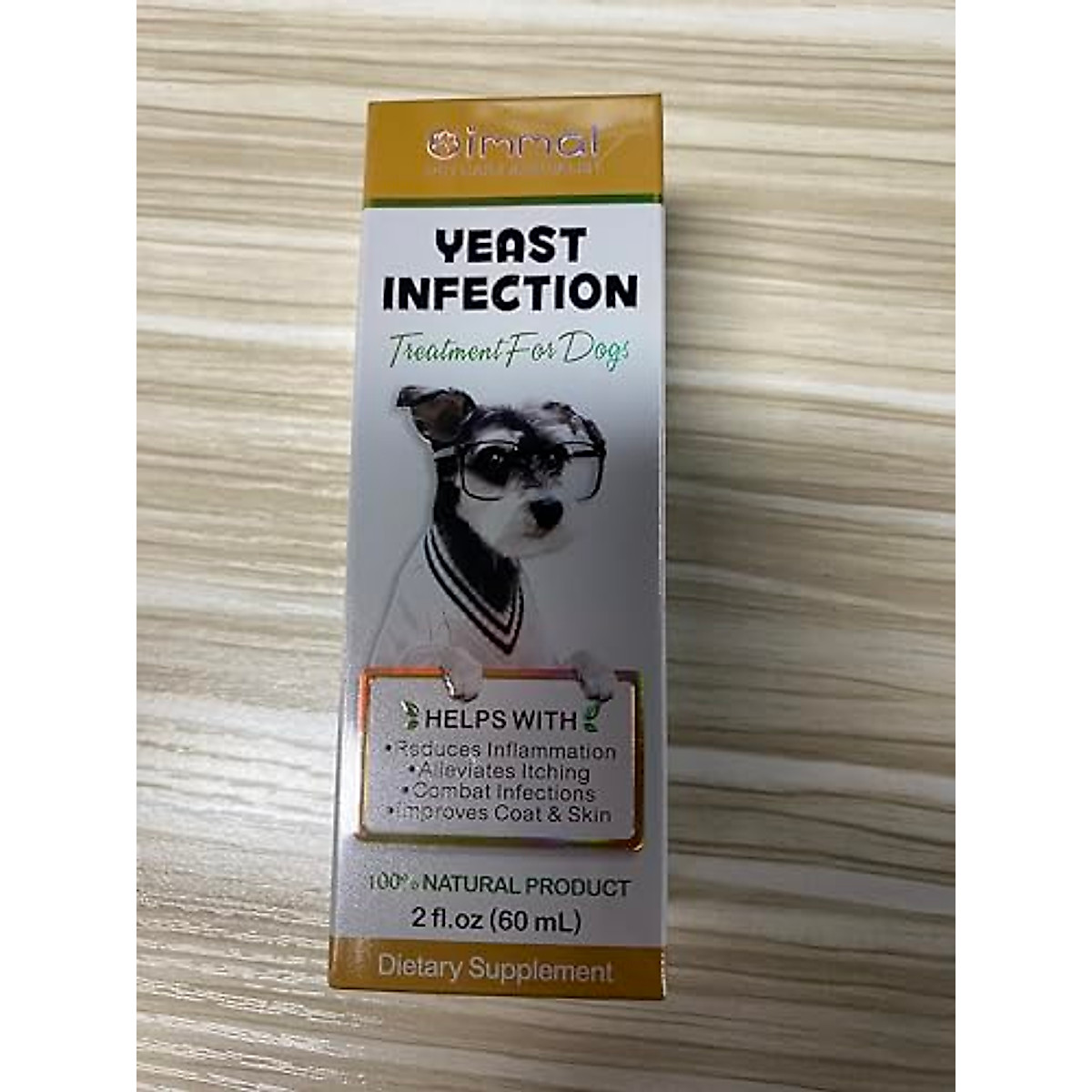 Dog Yeast Infection Treatment, 4 Fl Oz Natural Yeast Infection Treatment for Dogs Supports Dog Skin Itch Relief, Dog Ear Infection & Allergy Relief, Pet Supplies Dog Ear Care, Bacon Flavor - 2 x 60ml