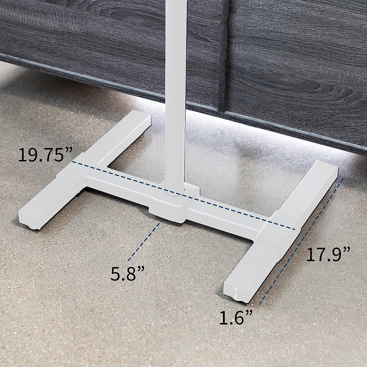 VIVO Height Adjustable TV Floor Stand for 13 to 50 inch Screens up to 44 lbs, LCD LED OLED 4K Smart Flat and Curved Monitor Panels, Max VESA 200x200, White, STAND-TV07-W