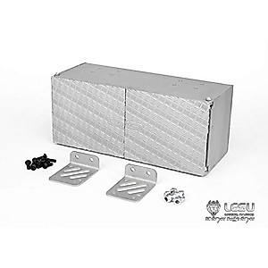 TOUCAN RC HOBBY Lesu Spare Part Metal Tool Box for 1/14 Rc Tractor Truck Hn700 DIY Model