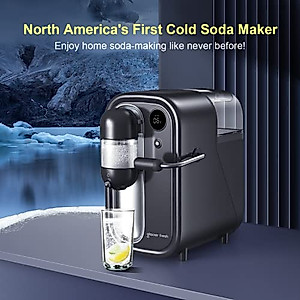 GLACIER FRESH Electric Sparkling Water Maker with LED Display, Cold Soda Maker for Carbonating with 1.6L Water Tank, Compatible with GLACIER FRESH 60L CO2 Carbonator