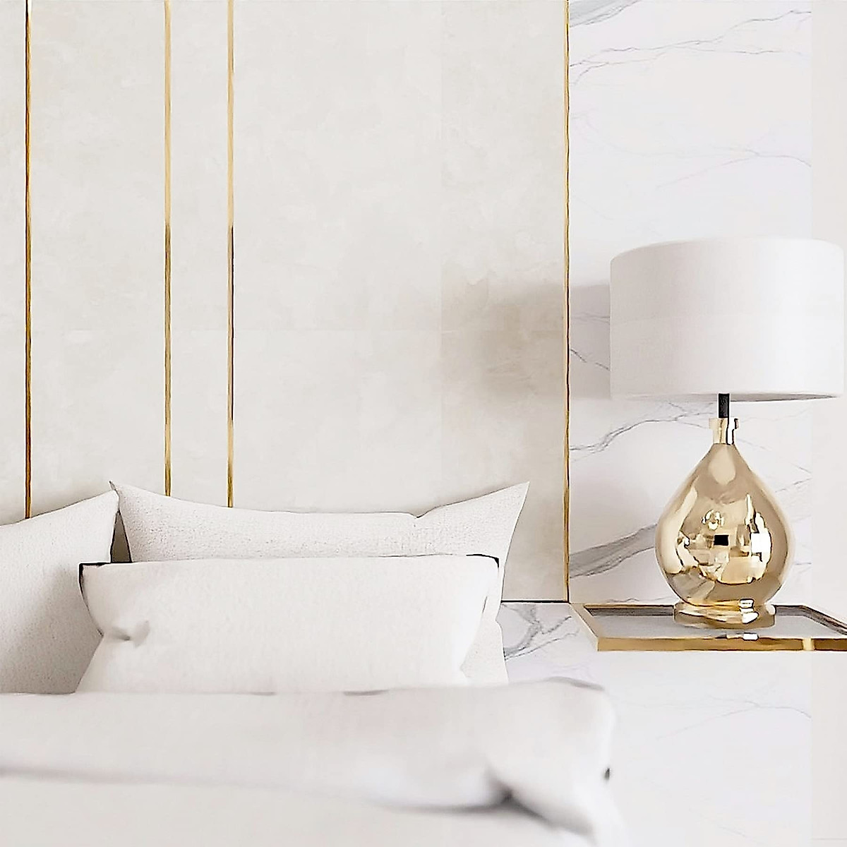 Gaahing 16.4FT Peel and Stick Molding & Wall Trim, Flexible Self-Adhesive Decorative Strip for Tile, Mirror, Ceiling, Floor, Panel, Cabinet