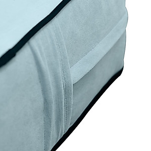 Prolinemax Contrast Pipe 8" Twin-XL Size 80x39x8 Velvet Indoor Daybed Mattress Fitted Sheet |Cover ONLY|-AD355